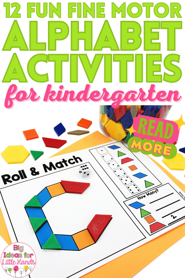 12 Fun Fine Motor Alphabet Activities for Kindergarten - Big Ideas for ...
