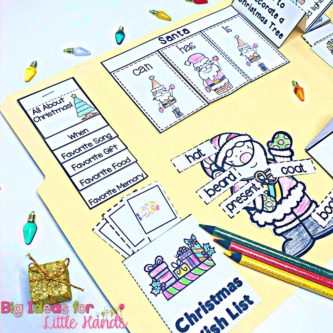 4 Holiday Lapbook Flippy Flap Activities - Big Ideas for Little Hands