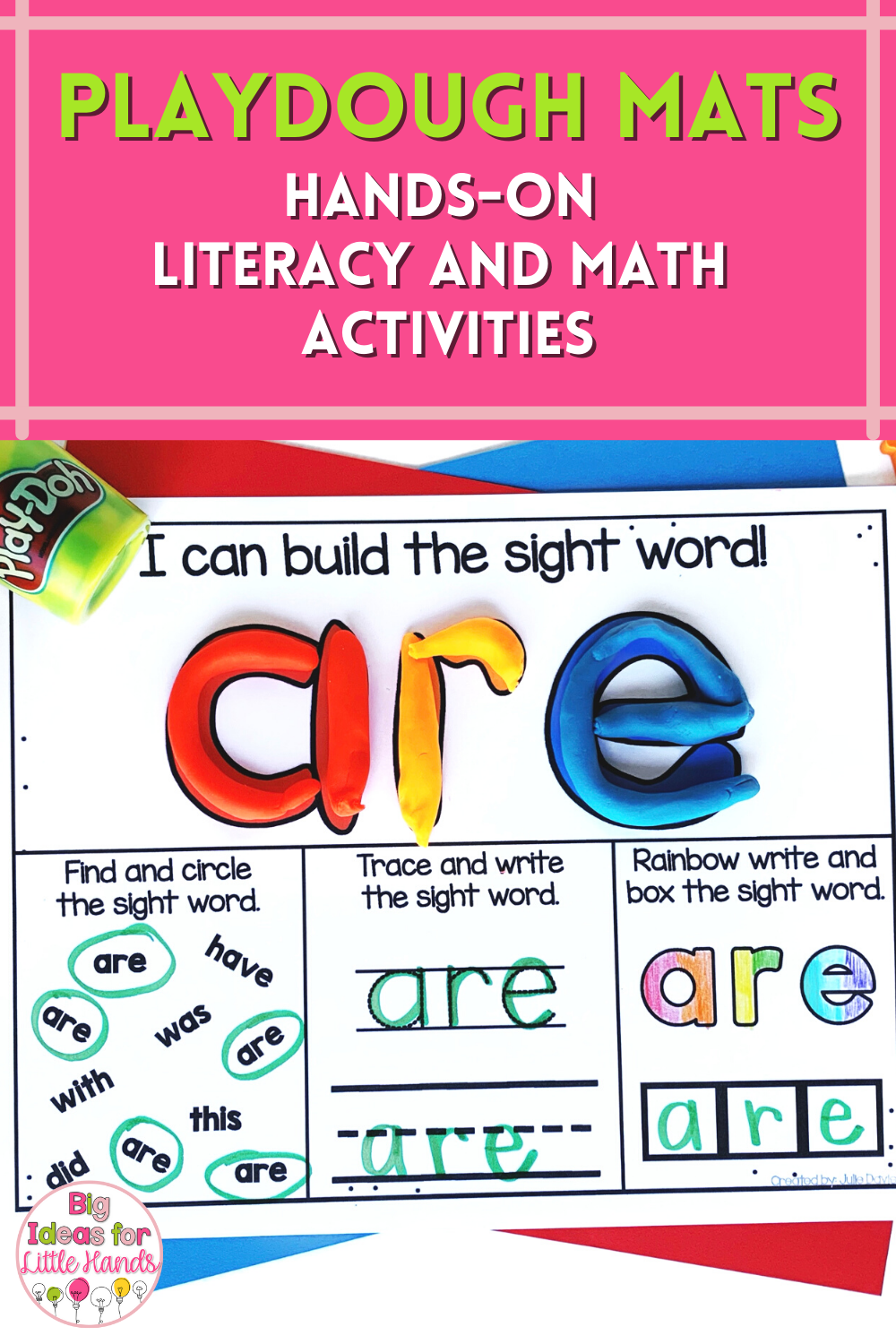 Playdough Mats Hands-on Learning Activities - Big Ideas for Little Hands