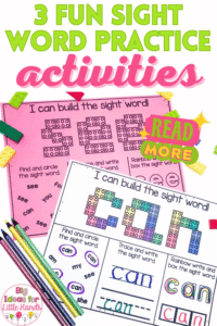 3 Fun Sight Word Practice Activities