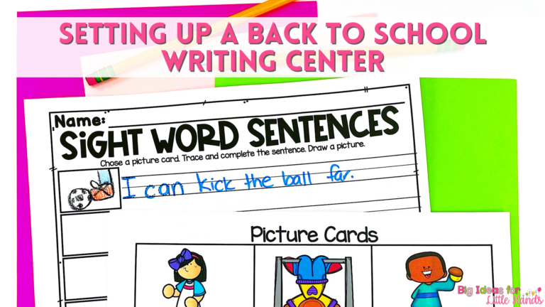 Setting Up a Back to School Writing Center - Big Ideas for Little Hands