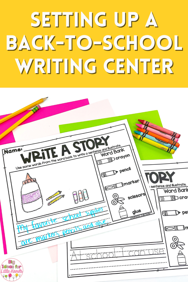 Setting Up a Back to School Writing Center - Big Ideas for Little Hands