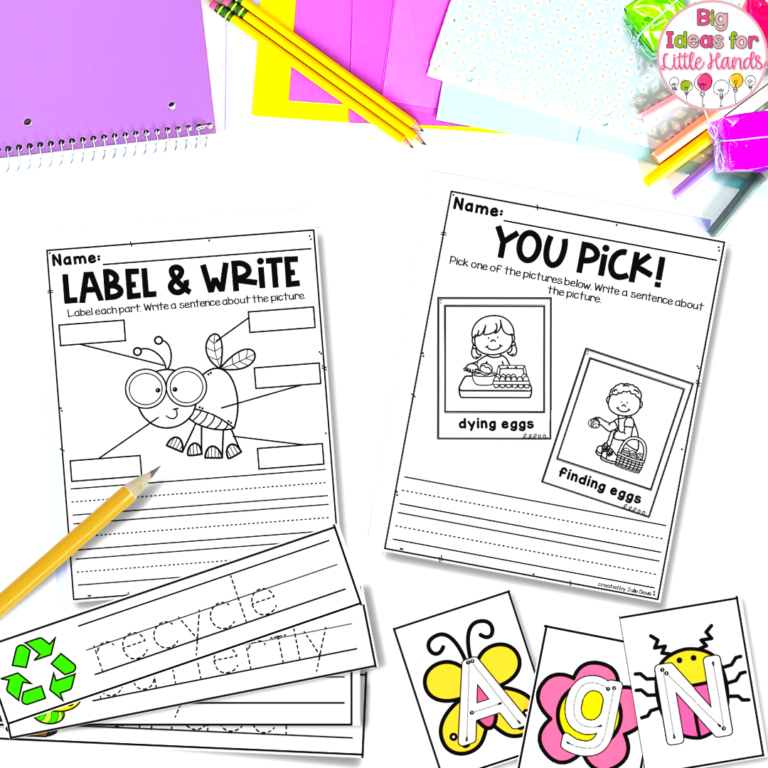 4 Low-Prep Spring Writing Center Ideas - Big Ideas for Little Hands