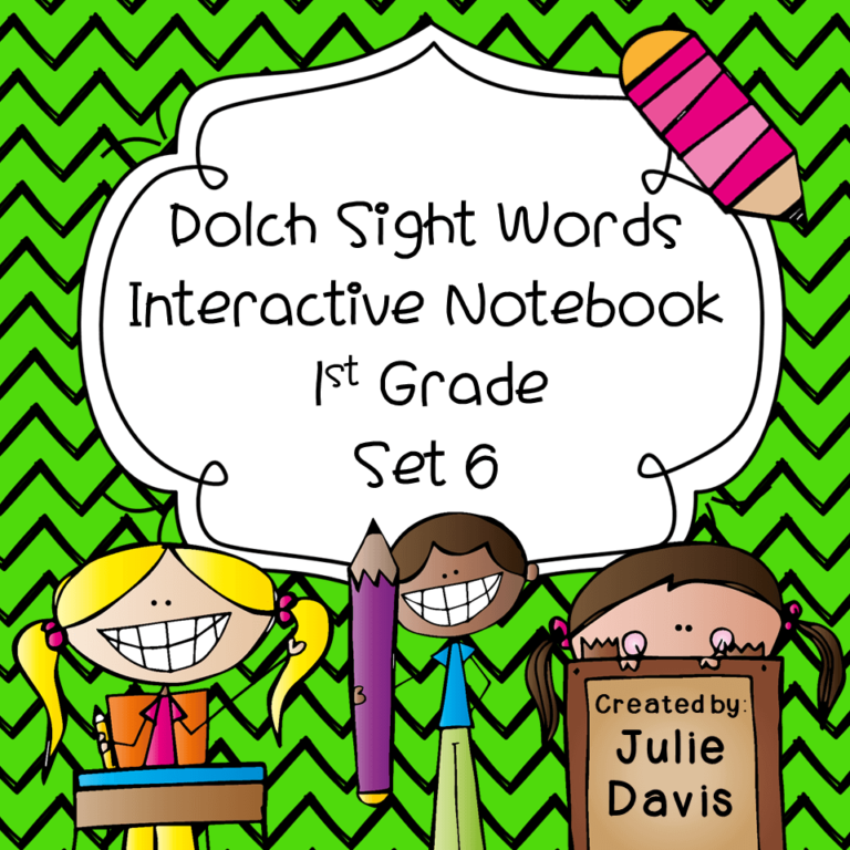 1st First Grade Sight Word Interactive Notebooks Set 6 - Big Ideas for ...