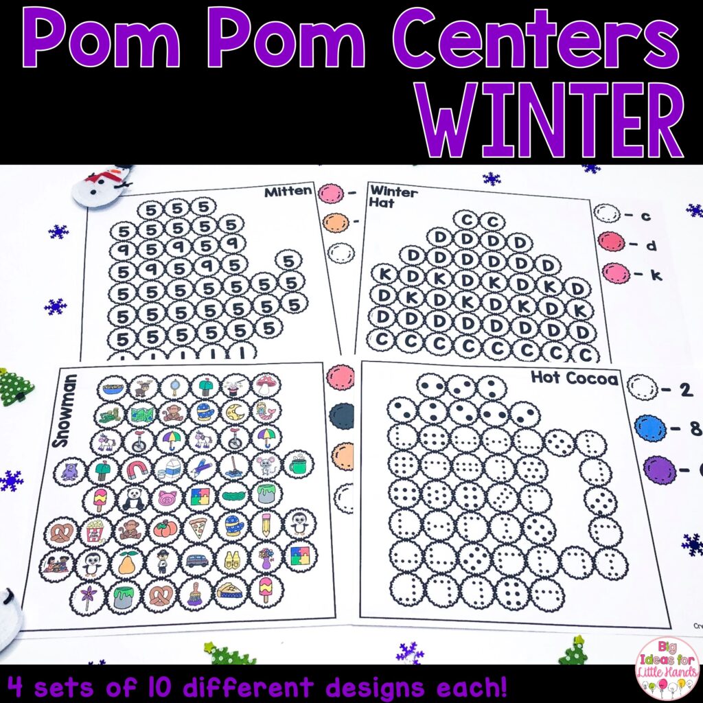 Winter Math and Literacy Center Activities - Big Ideas for Little Hands