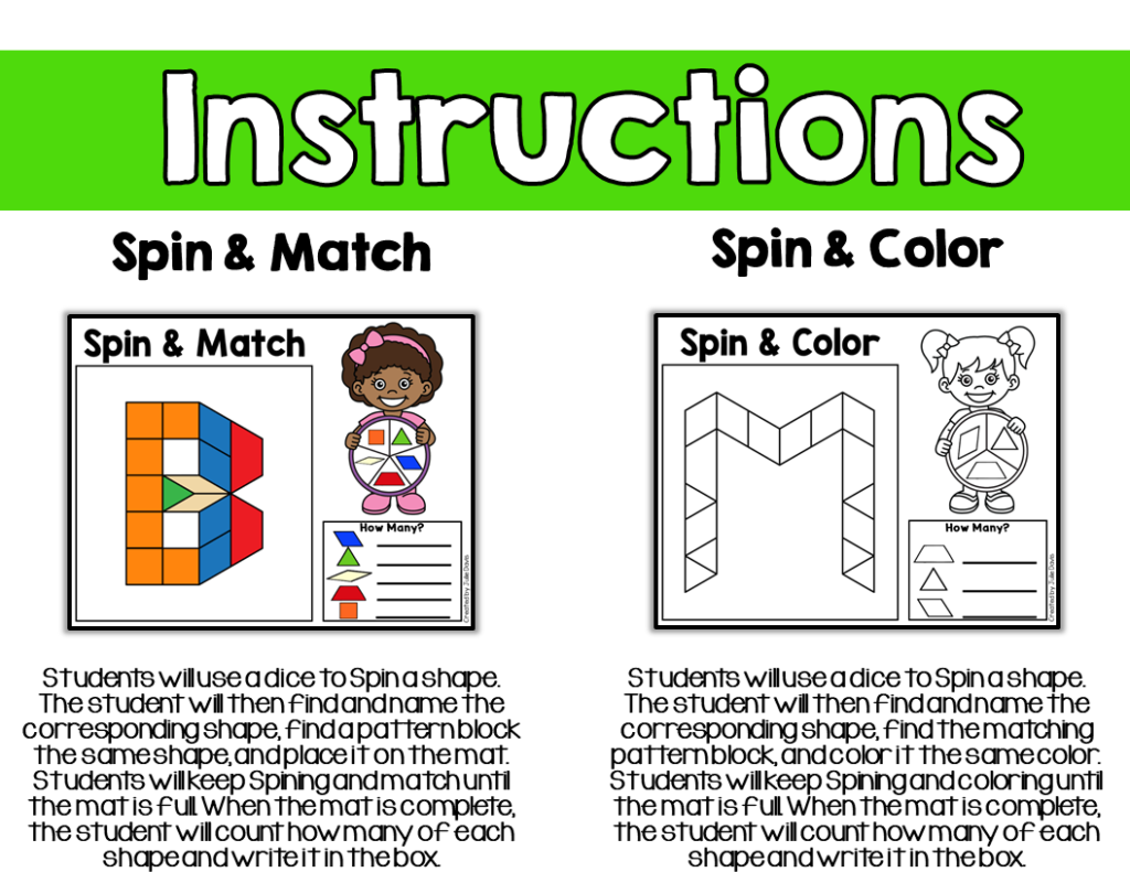Pattern Blocks Mat Capital Letters Math Center - Big Ideas for Little Hands