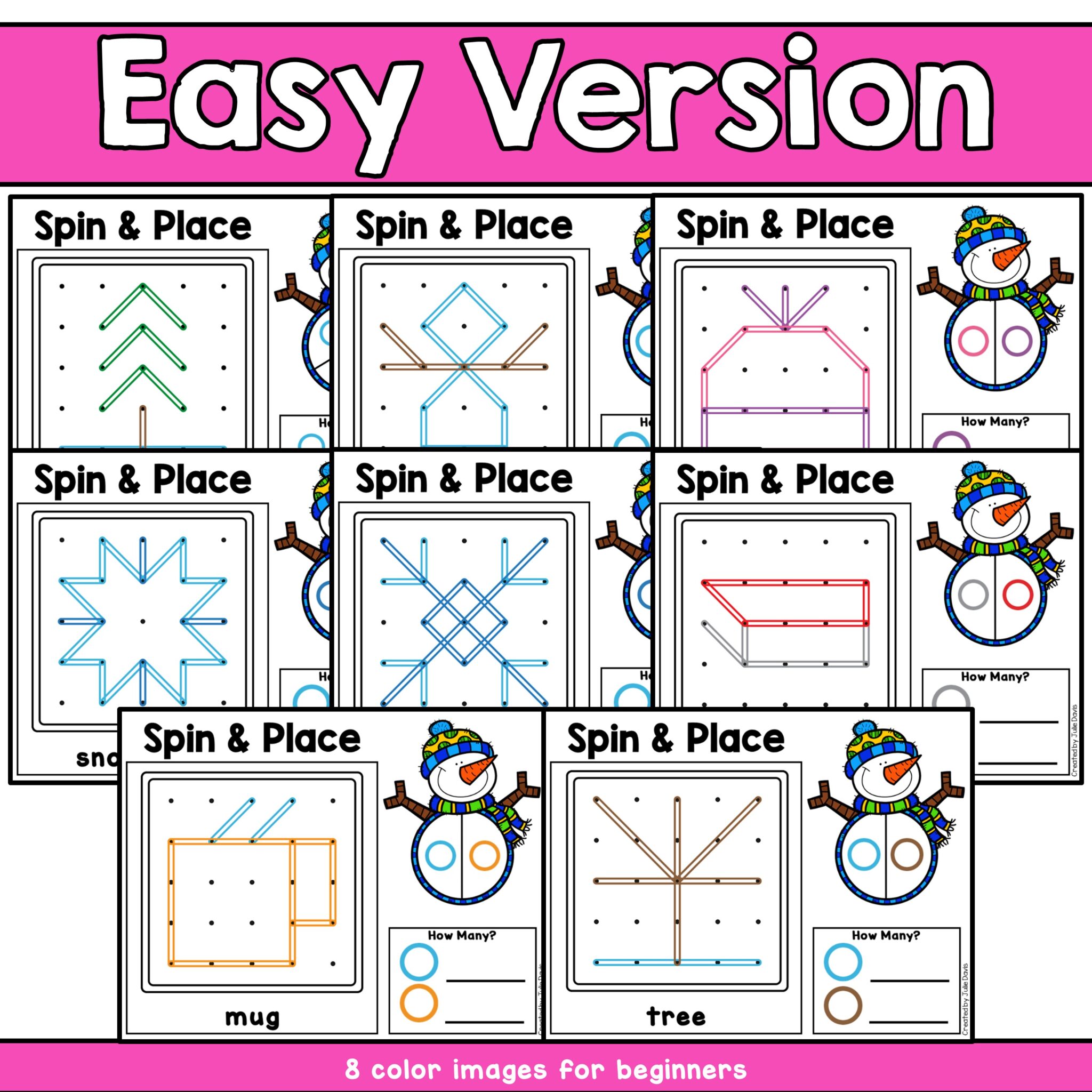 Winter Geoboard Math Games and Geometry Activity - Big Ideas for Little ...