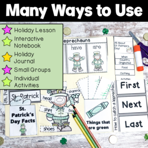 St Patrick's Day Activities Interactive Notebook Lapbook - Big Ideas ...