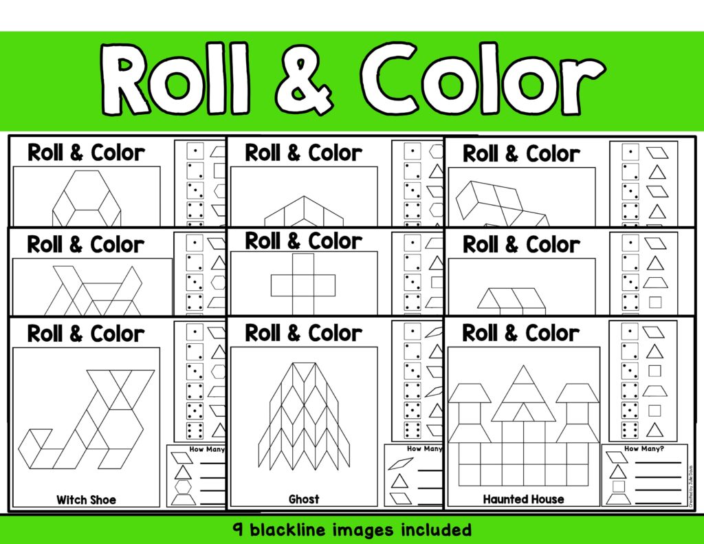 Halloween Math Games | Kindergarten Pattern Blocks Centers | Counting ...