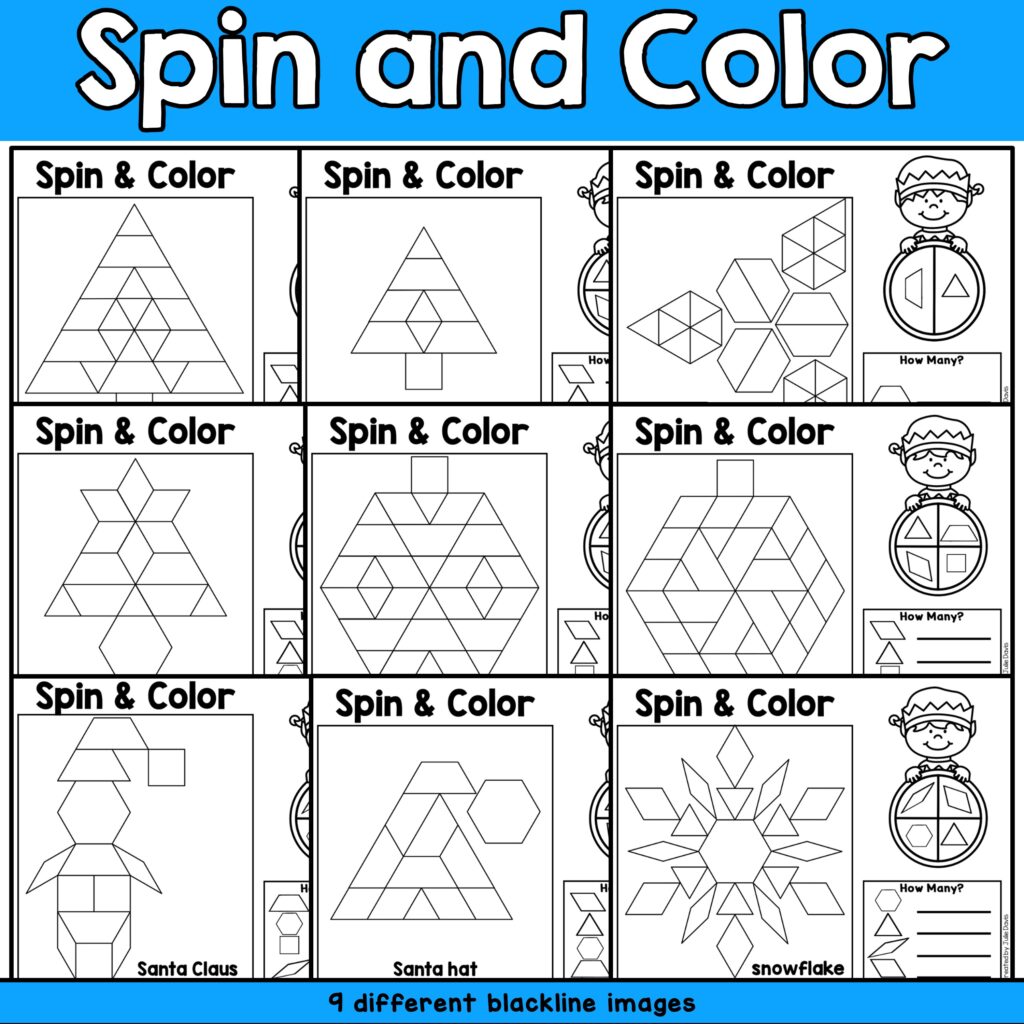 Christmas Math Center | Kindergarten Pattern Blocks Games | Counting ...