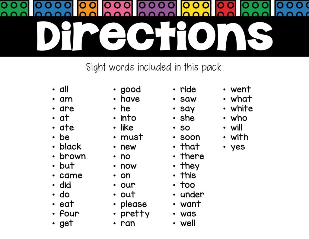 Kindergarten Sight Word Practice | Primer Worksheets | Fine Motor - Big ...