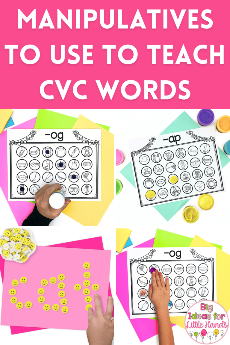Manipulatives to Use to Teach CVC Words - Big Ideas for Little Hands