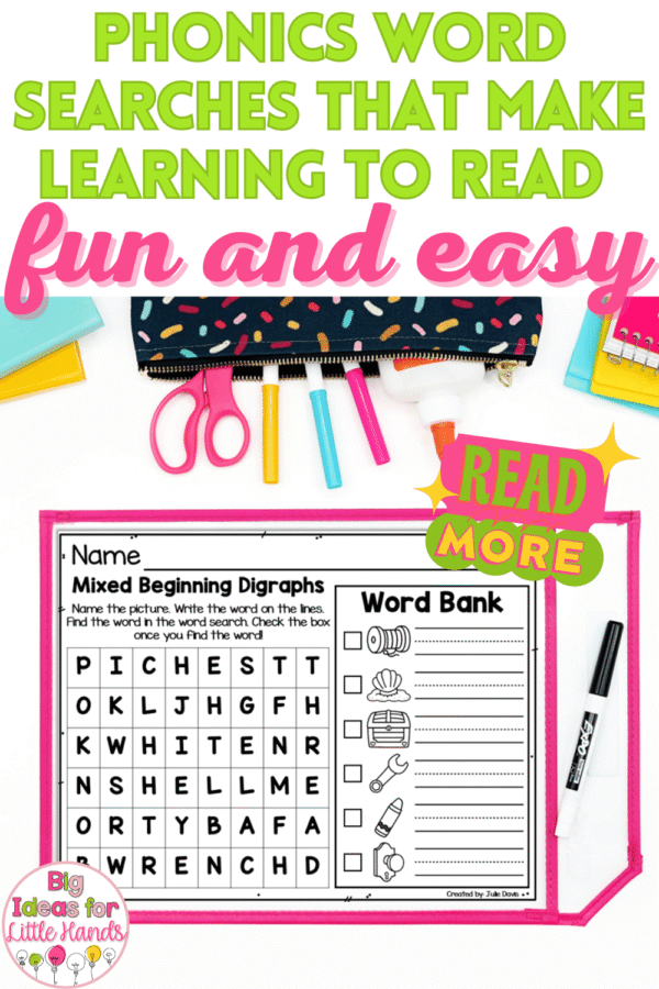 Phonics Word Searches That Make Learning to Read Fun and Easy - Big ...